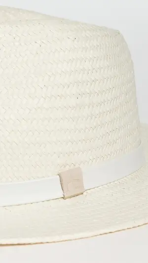 Rag & Bone Packable Straw Fedora - Ivory
