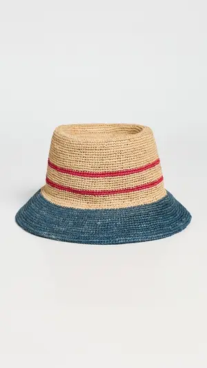 Brixton Ellee Straw Bucket Hat