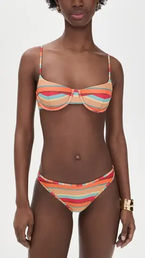 Ramy Brook Striped Isla Bikini Bottoms