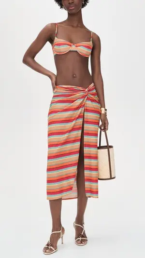 Ramy Brook Striped Isla Bikini Bottoms