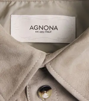 Agnona Suede Overshirt - Grey