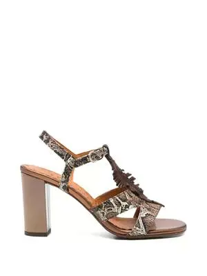 Chie Mihara Balia Snakeskin-print Sandals - Brown