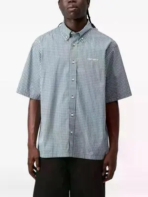 Carhartt Work In Progress Groff Buttoned Checked Shirt - Blue