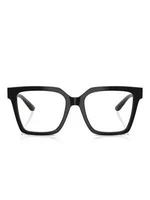 Dolce & Gabbana Square-frame Gold-detail Glasses - Black