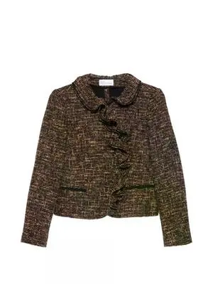 Valentino Garavani 2000s Ruffle Jacket - Brown