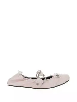 Balenciaga City Ring Buckle Ballet Flats - Pink