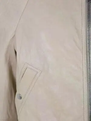 Rick Owens Ribbed-hem Leather Jacket