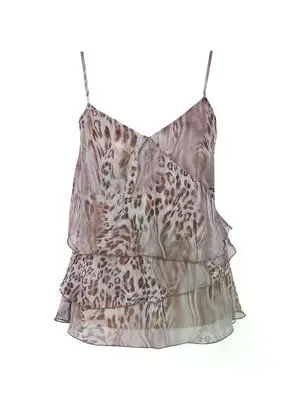 BLUGIRL Ruffled Animal-print Top - Neutrals