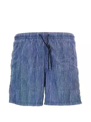 DRUMOHR Striped Drawstring Swim Shorts - Blue