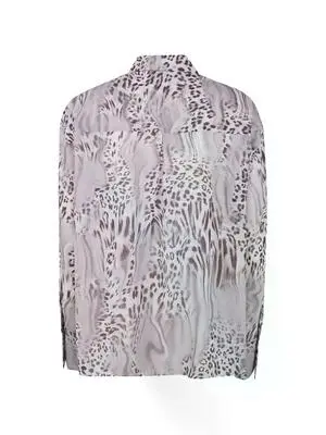 BLUGIRL Animal Print Silk Shirt - Grey