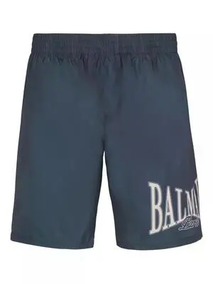 Balmain College-logo Swim Shorts - Blue