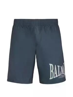Balmain Logo Swim Shorts - Blue