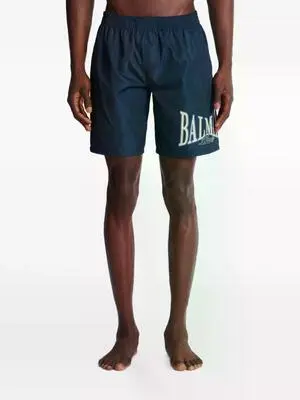Balmain Logo Swim Shorts - Blue