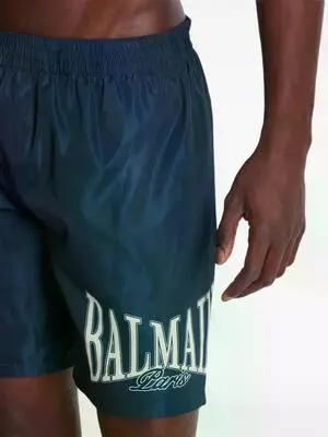 Balmain Logo Swim Shorts - Blue