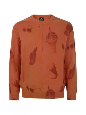 Paul Smith Printed Crew-neck Sweater - Orange