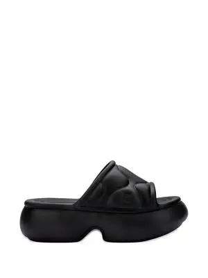 Melissa Puff Platform Slides - Black
