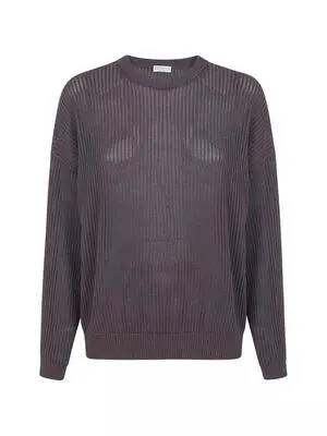 Brunello Cucinelli Open-knit Sweater - Brown