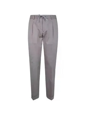 BARBA NAPOLI Rome Pleated Trousers - Grey