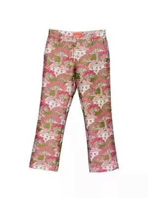 La DoubleJ Floral-print Trousers - Green