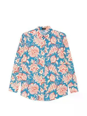 Etro Floral-print Shirt - Blue
