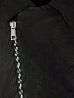 GIORGIO BRATO Zipped Leather Biker Jacket