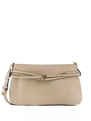 Pinko Logo-detail Shoulder Bag - Neutrals