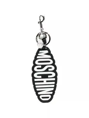 Moschino Logo-detail Keyring - Black