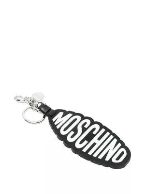 Moschino Logo-detail Keyring - Black