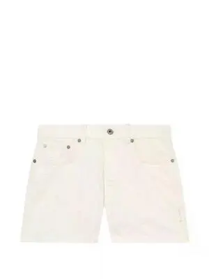 Off-White Star-jacquard Denim Shorts - White