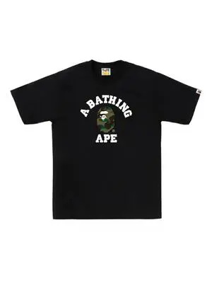 A BATHING APE 1st Camo College Tee T-shirt - Black