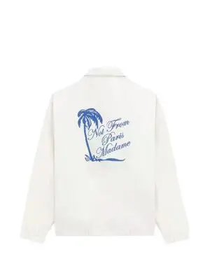 Drole De Monsieur Buttoned Graphic Shirt Jacket - White
