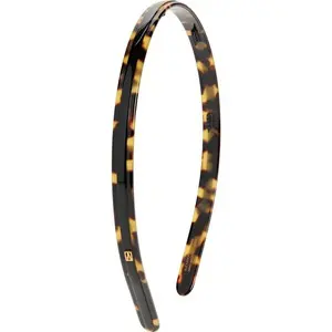 Alexandre De Paris Tortoiseshell Pattern Slim Headband - Black/tortoise