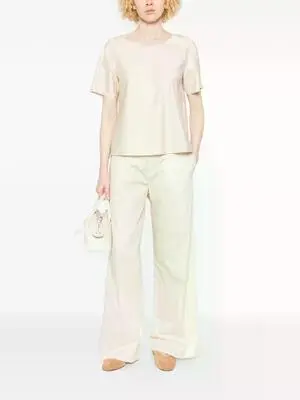 SUSANNE BOMMER Short Sleeve Blouse - Neutrals