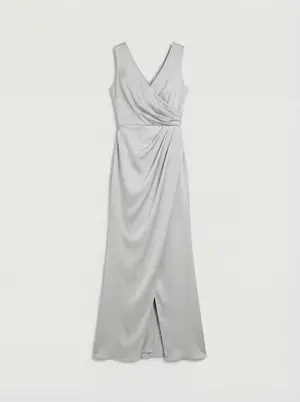 Coast Satin Bridesmaid Dress - Sage