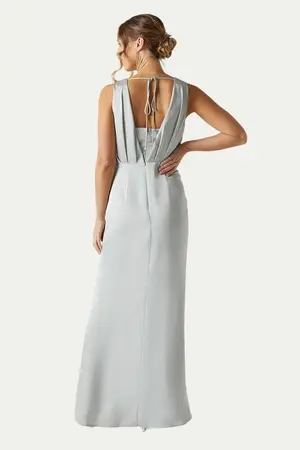 Coast Satin Bridesmaid Dress - Sage