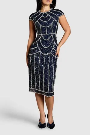 Coast Petite Embellished Midi Dress