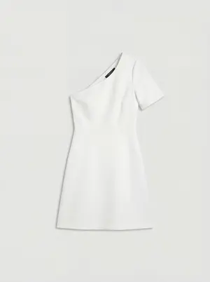 Coast One-shoulder Bridal Mini Dress With Bow