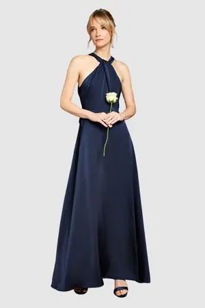 Coast Honoured Twist Halterneck Maxi Dress - Navy