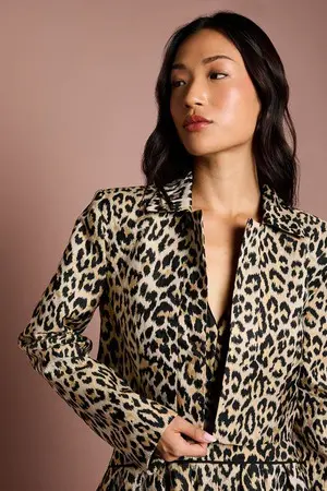 Coast Animal Jacquard Cropped Jacket