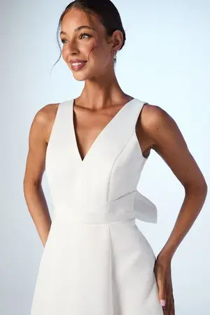 Coast Satin Plunge Maxi Wedding Dress