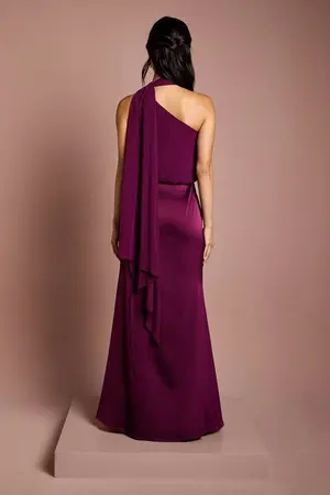 Coast One Shoulder Maxi Dress - Fig