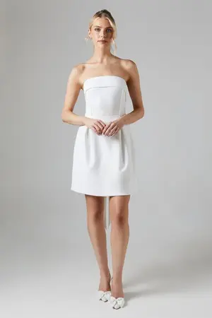Coast Bow Back Bandeau Bridal Mini Dress