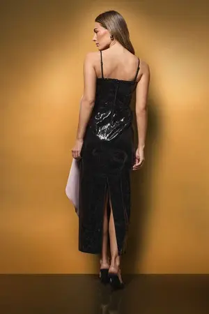 Coast Sequin Bow Maxi Dress
