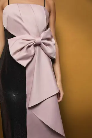 Coast Sequin Bow Maxi Dress