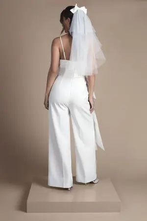 Coast Strapless Bow Wide Leg Jumpsuit