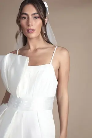Coast Strapless Bow Wide Leg Jumpsuit