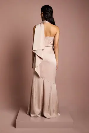 Coast Satin One Shoulder Maxi Dress