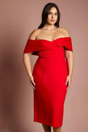 Coast Bardot Ponte Midi Dress