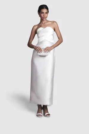 Coast Twill Bow Back Wedding Dress - Ivory