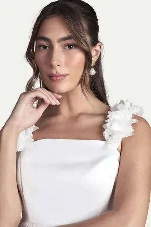 Coast 3d Floral Bardot Bridal Mini Dress